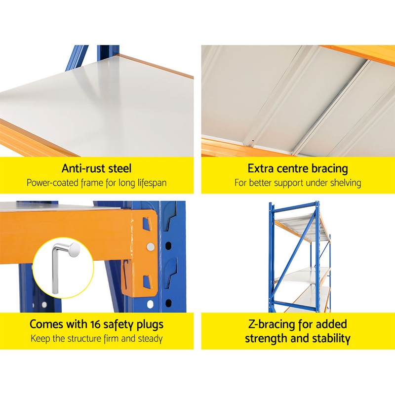 Buy Giantz Garage Shelving 2M 2.4M Warehouse Rack Pallet Racking ...