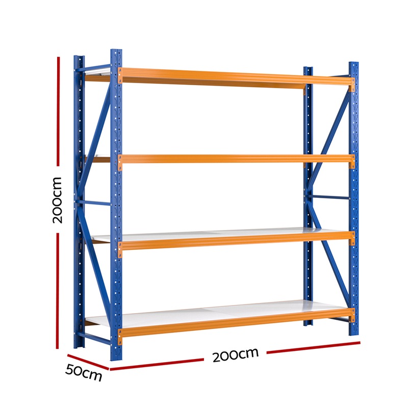 Buy Giantz Garage Shelving 2M 2.4M Warehouse Rack Pallet Racking ...