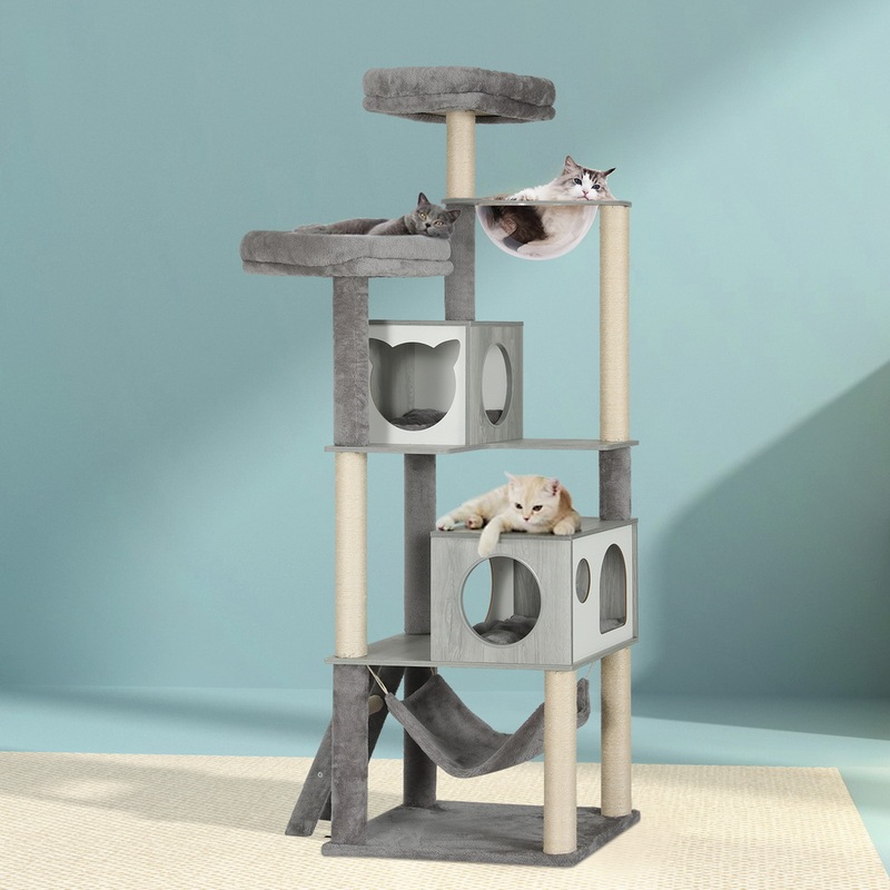 Buy 178cm i.Pet Cat Tree Tower Scratching Post Scratcher Wood Bed Condo ...