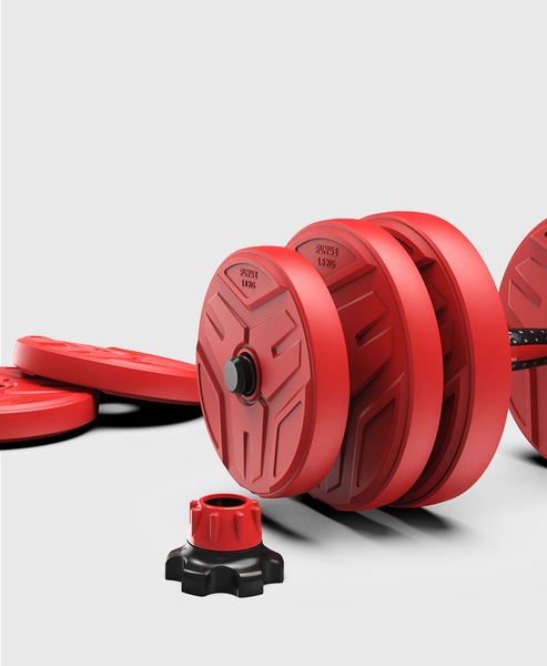 Buy 30KG Red Premium Dumbbell Set Barbell Weight Plate Home Gym Fitness ...