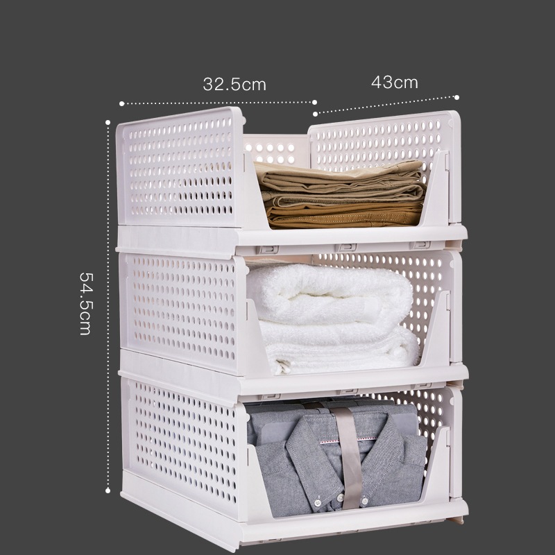 Buy 5x Foldable Stackable Slidable Multi Purpose Plastic Storage Drawer ...