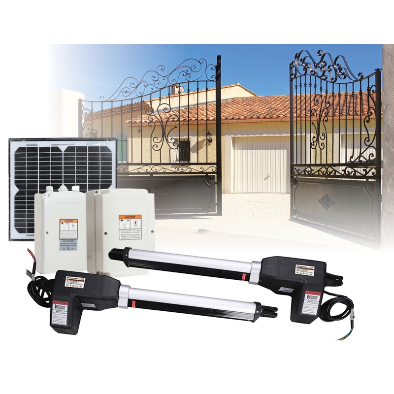Buy 1000KG 10W Solar Double Swing Auto Motor Remote Gate Opener - MyDeal