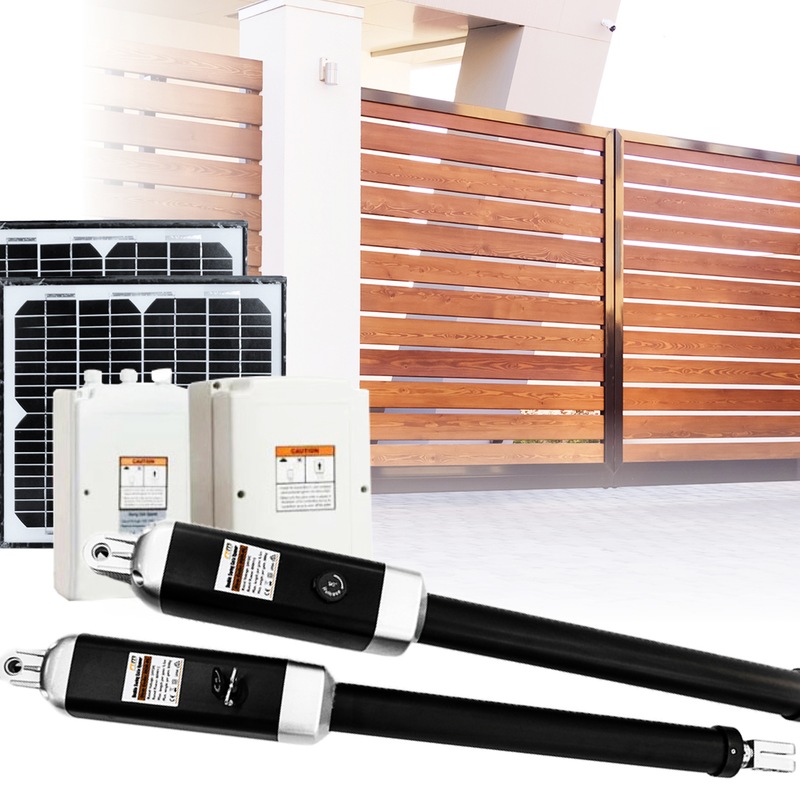 Buy 1000KG 20W Solar Double Swing Auto Motor Remote Gate Opener - MyDeal