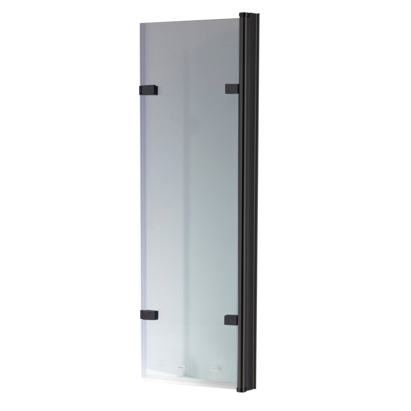 Buy 3 Fold Black Folding Bath Shower Screen Door Panel 1300mm X 1400mm