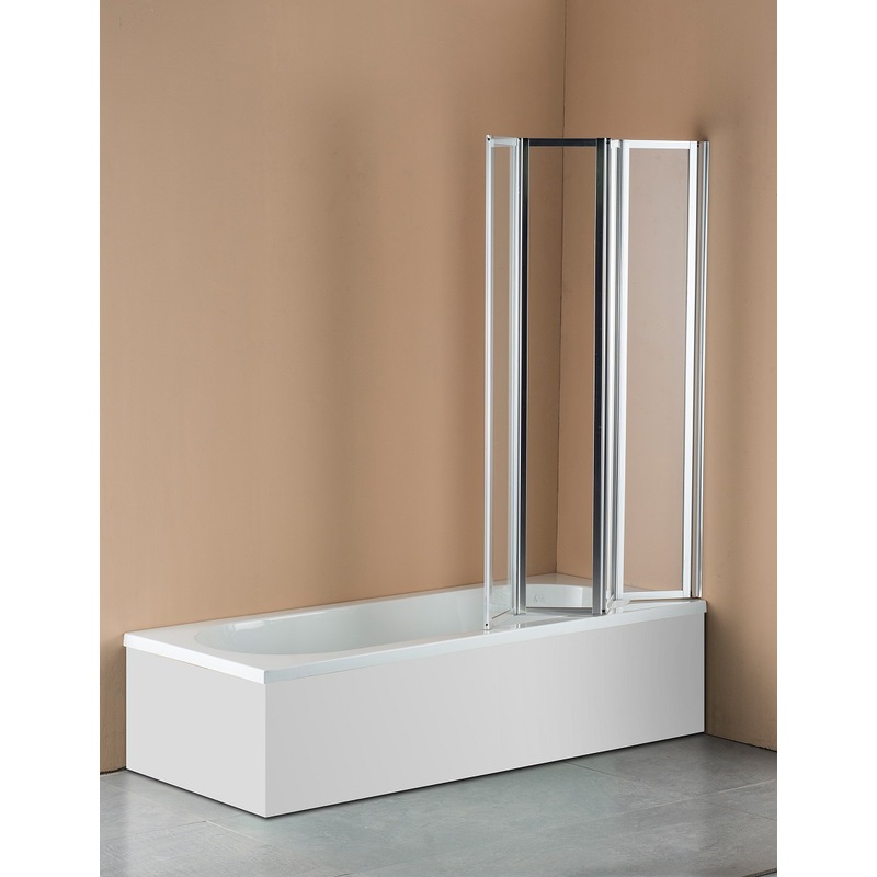 Buy 4 Fold Chrome Folding Bath Shower Screen Door Panel 1000 X 1400mm
