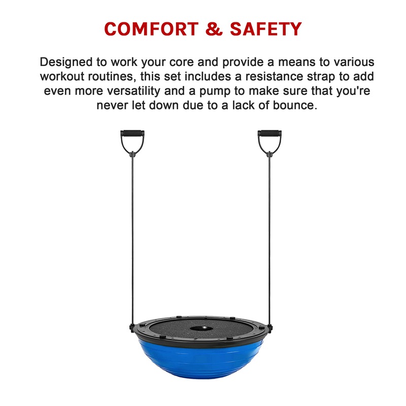 Buy Gym Balance Core Ball with Resistance Strap - MyDeal