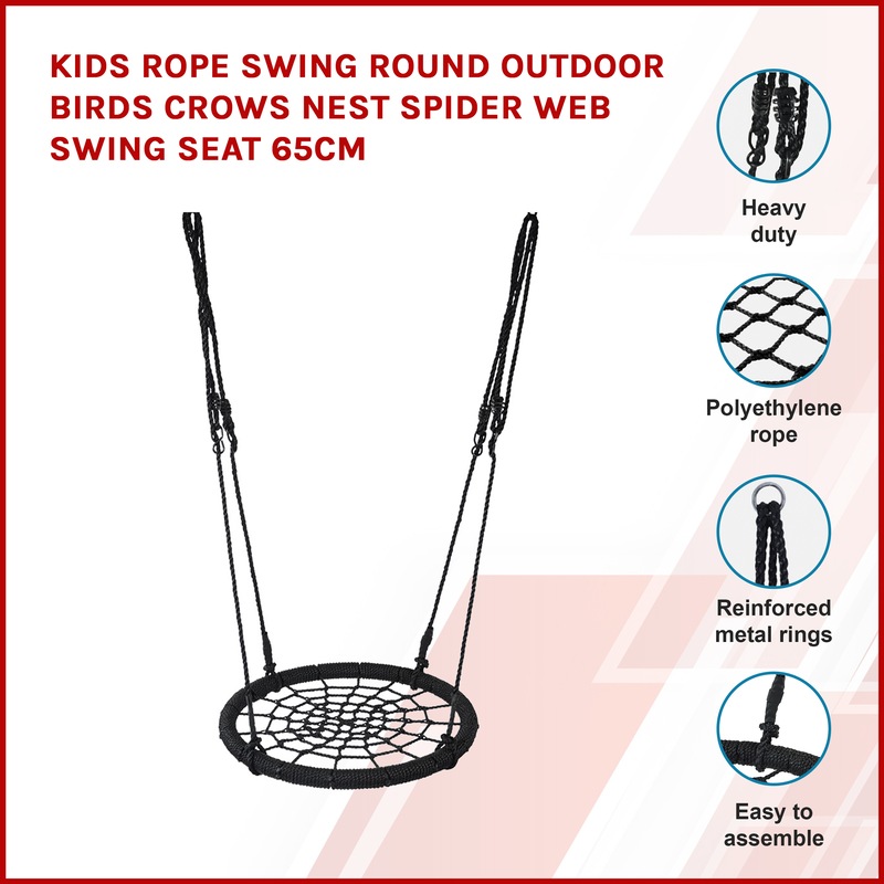 Buy Kids Rope Swing Round Outdoor Birds Crows Nest Spider Web Swing ...