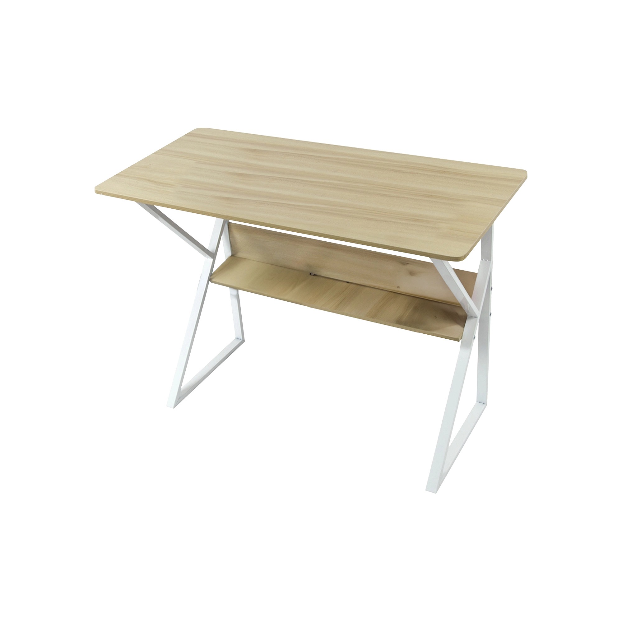 Buy Wood Metal Computer Desk with Shelf Home Office Furniture MyDeal