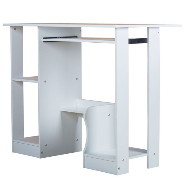 Buy Rozelle Office Computer Desk with Shelves in White - MyDeal Australia
