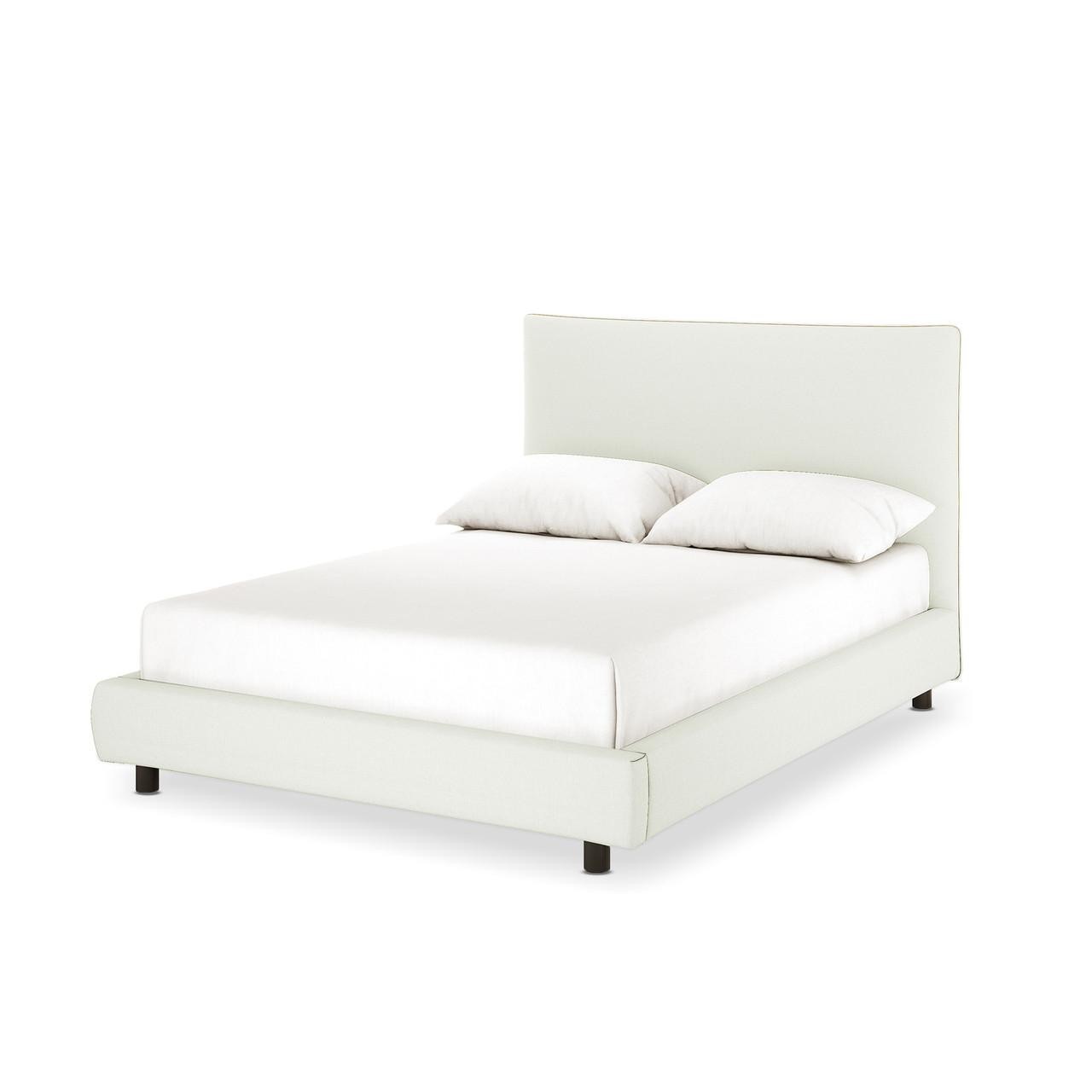 Buy Havvan Linen Upholstered Fabric Bed Frame - Off White Double ...