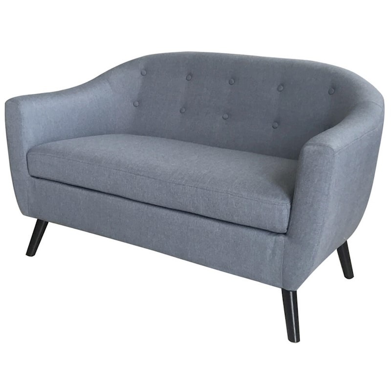 Buy Luxo Kouvola 2 Seater Scandinavian Sofa - Azure Grey - MyDeal