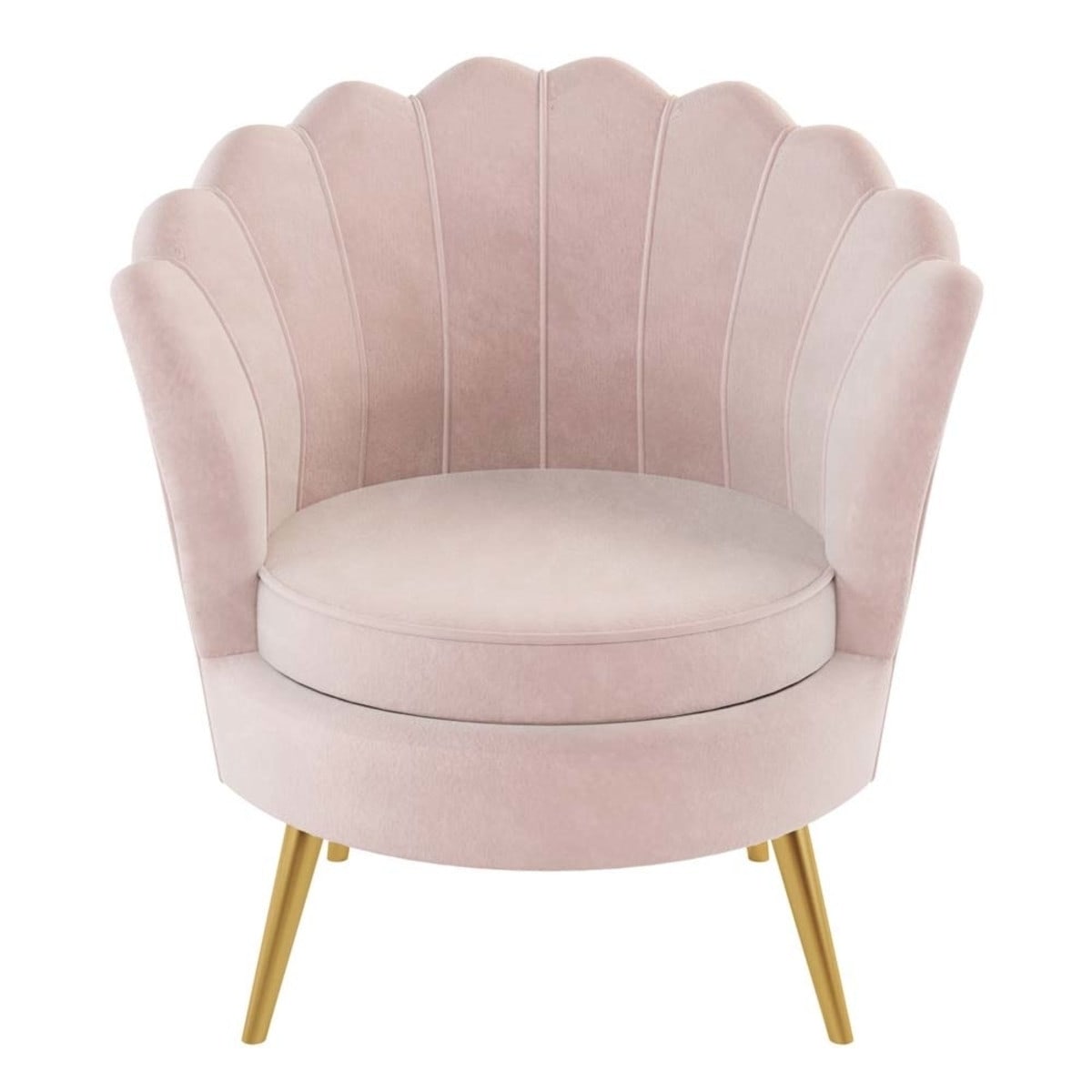 Buy The DIY Decorator Chantal Scallop Velvet Chair Pink Discontinued MyDeal