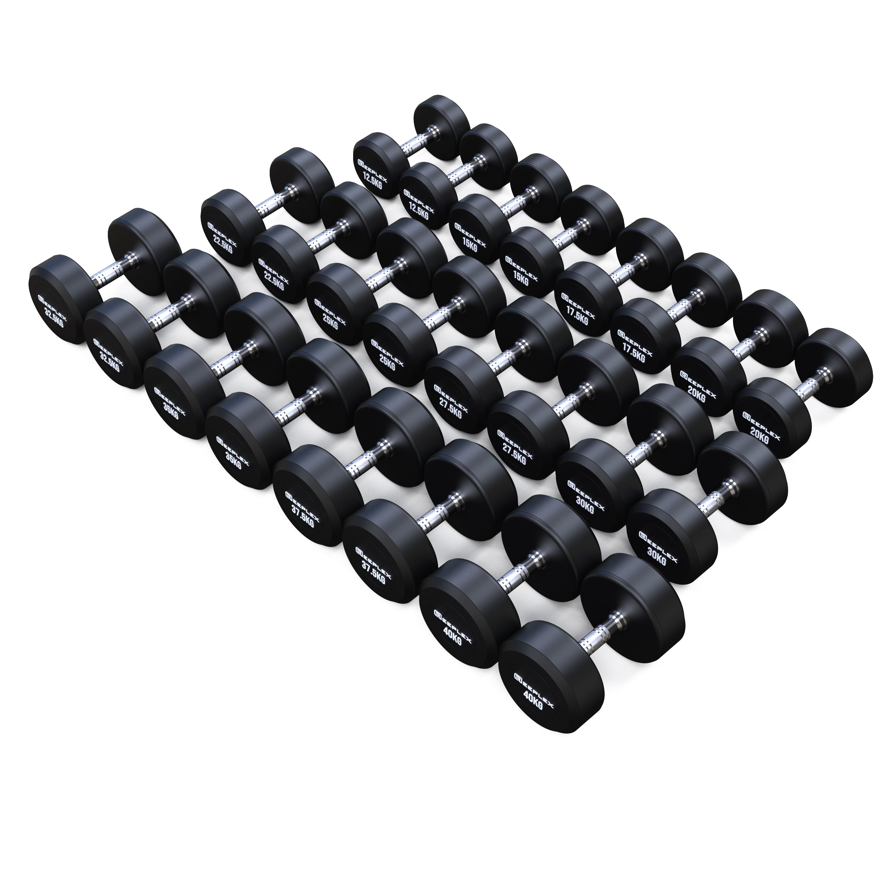 Buy 12.5kg - 40kg Round Head Dumbbell Set - MyDeal Australia