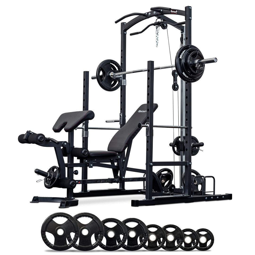 Buy Impact Fitness Squat Rack with Lat Pulldown, Seated Row and ...