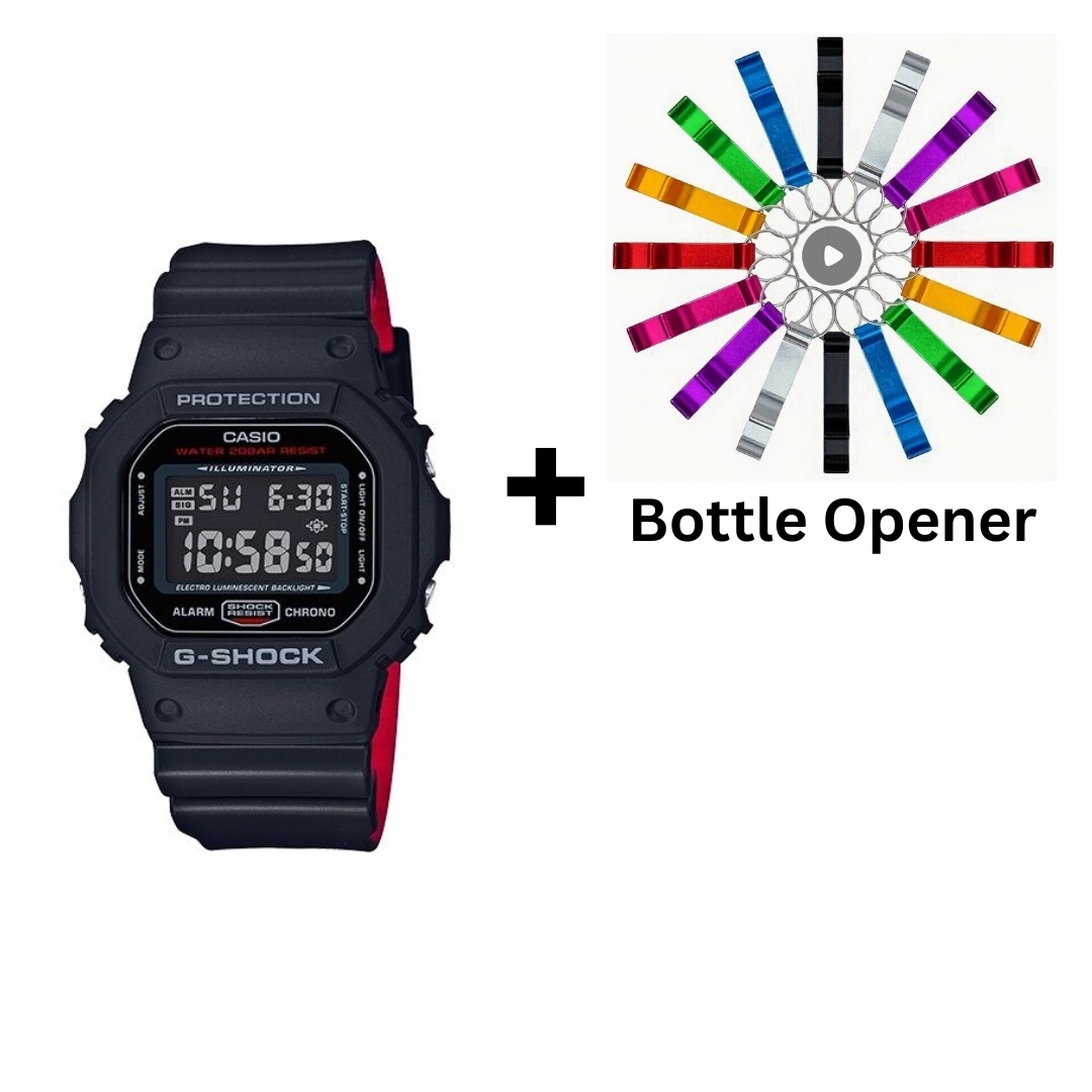 Buy Casio G-Shock Digital Black/Red Mens Watch DW5600HR-1 DW-5600HR-1 ...