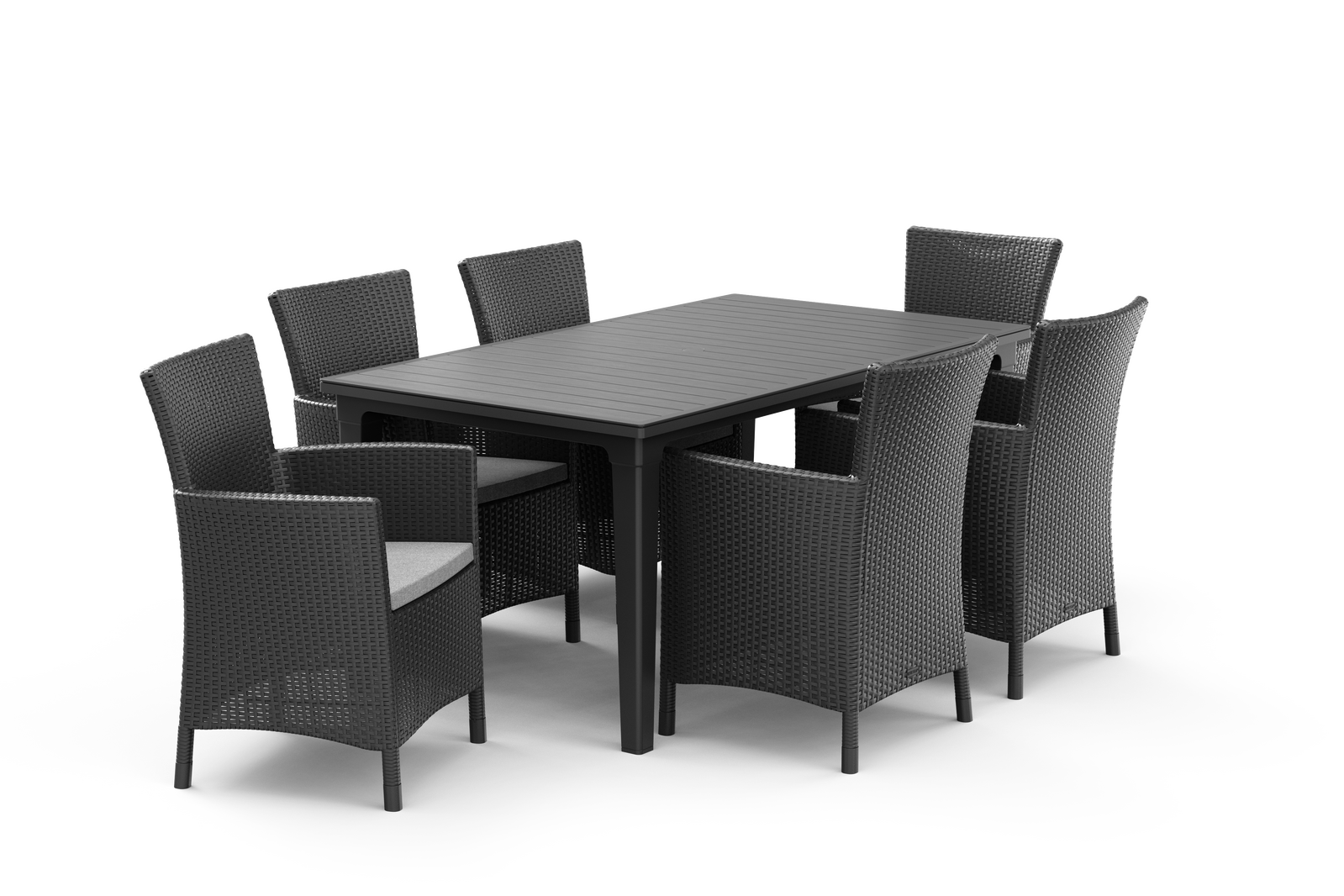 Buy Keter Futura Iowa Dining Set - Graphite - MyDeal Australia