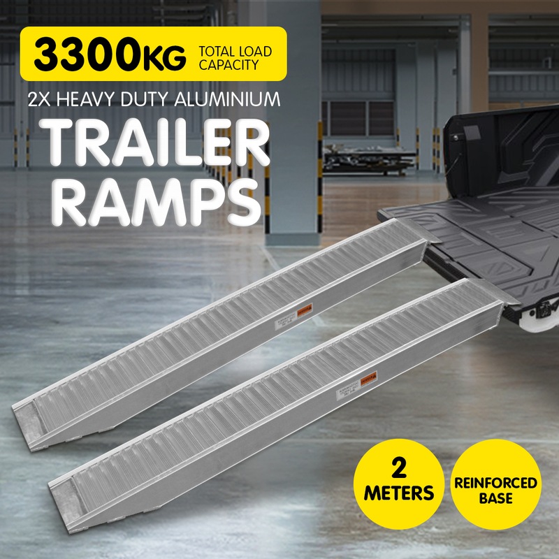Buy 2.0m Loading Ramps For Motorcycle Motorbike Quad Atv Bobcat Trailer ...