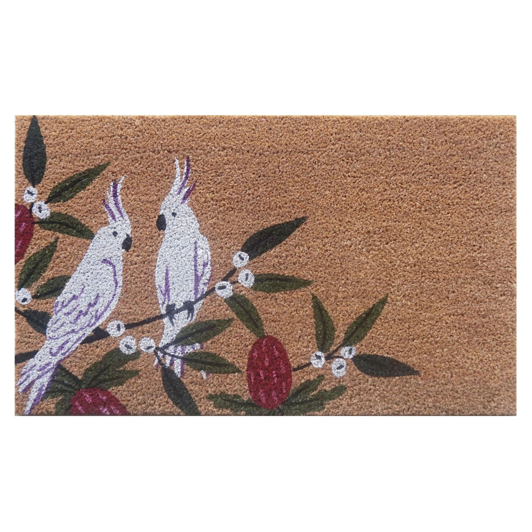 Buy Door Mat Deluxe Coir Latex Cocky Bird Parrot Bush 45 X 75 Cm ...
