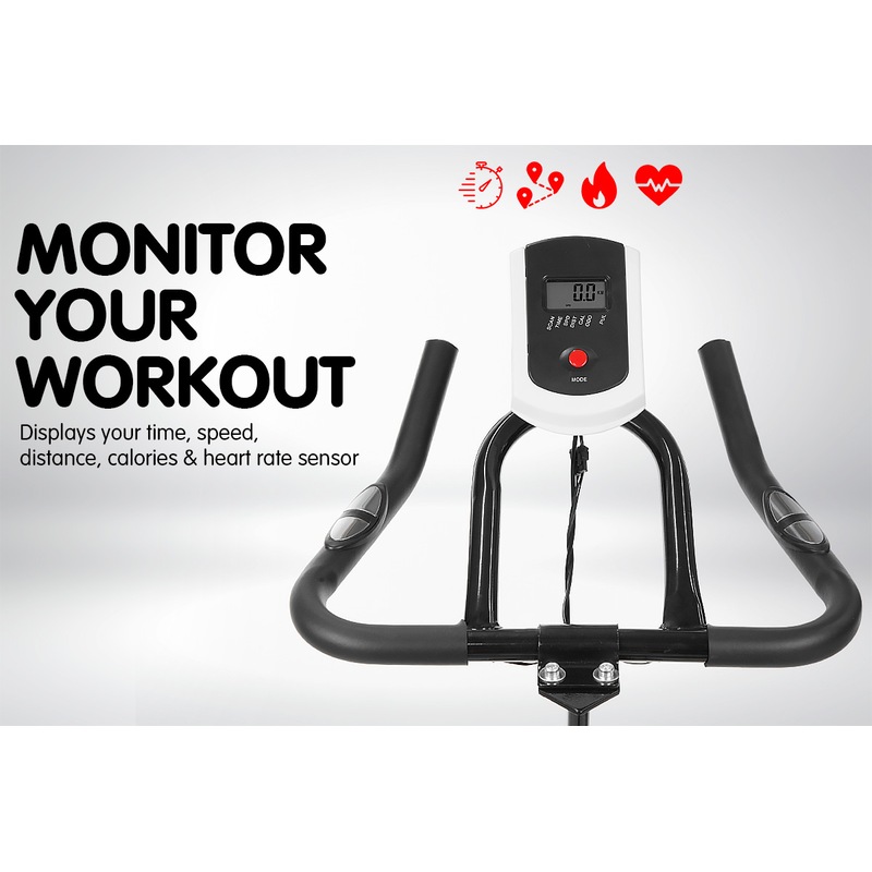 Buy Powertrain Heavy Flywheel Spin Exercise Bike Machine Semi ...