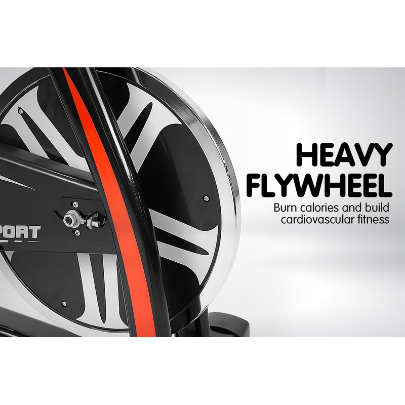 Buy Powertrain Heavy Flywheel Spin Exercise Bike Machine Semi ...