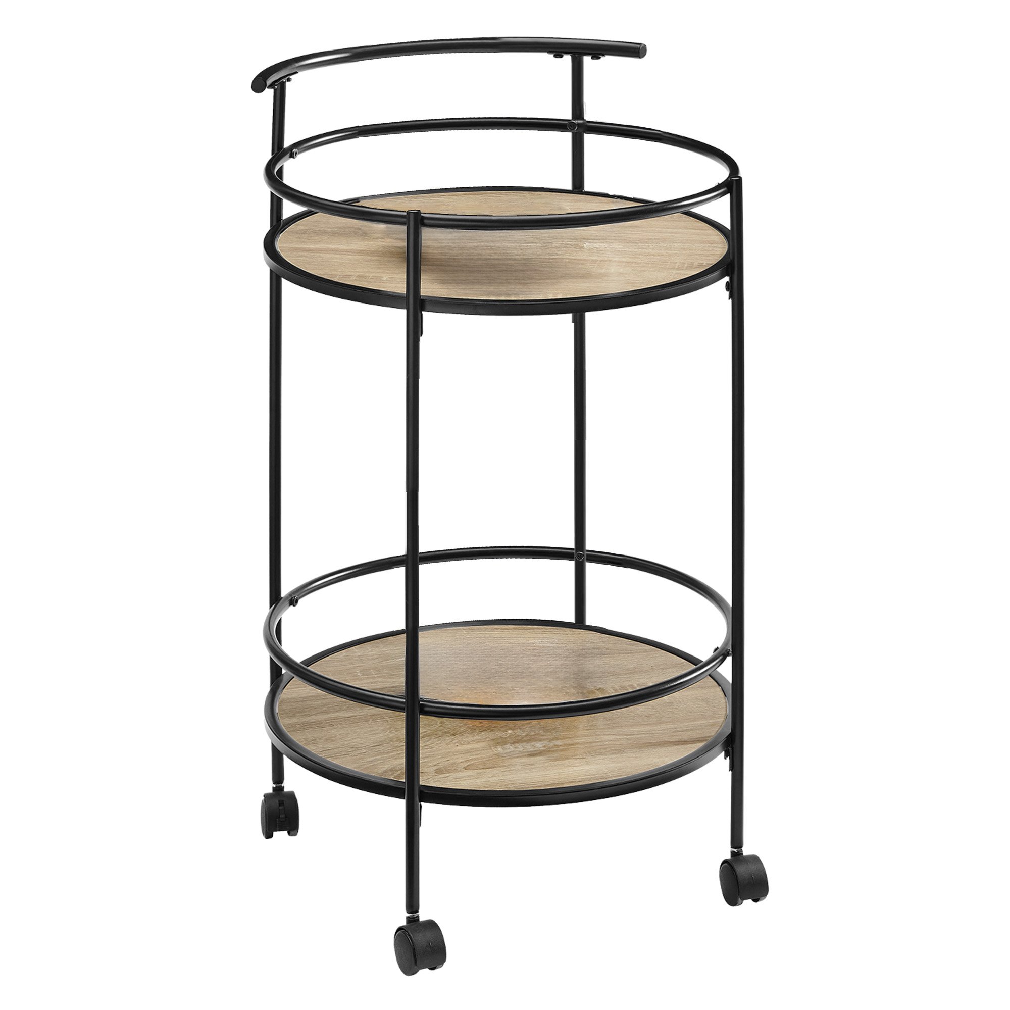 Buy Sarantino Reno Mini Bar Cart Caddy in Grey Oak - MyDeal Australia