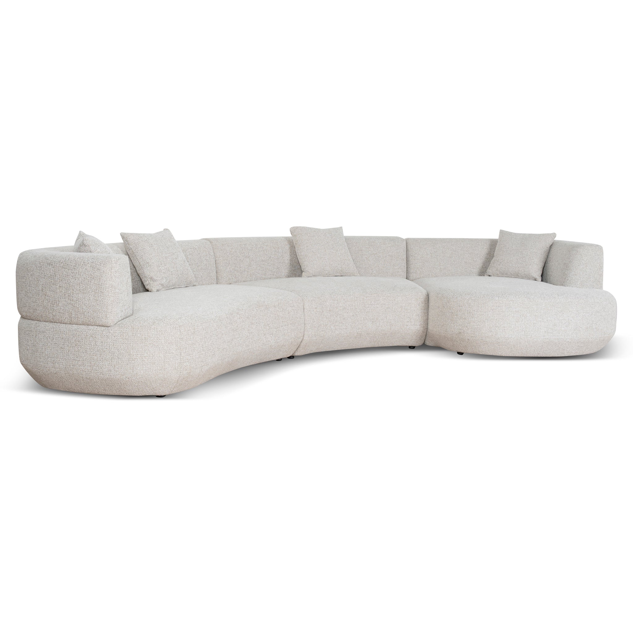 Buy Roly Modular Right Chaise Sofa - Coral Natural Linen - MyDeal Australia