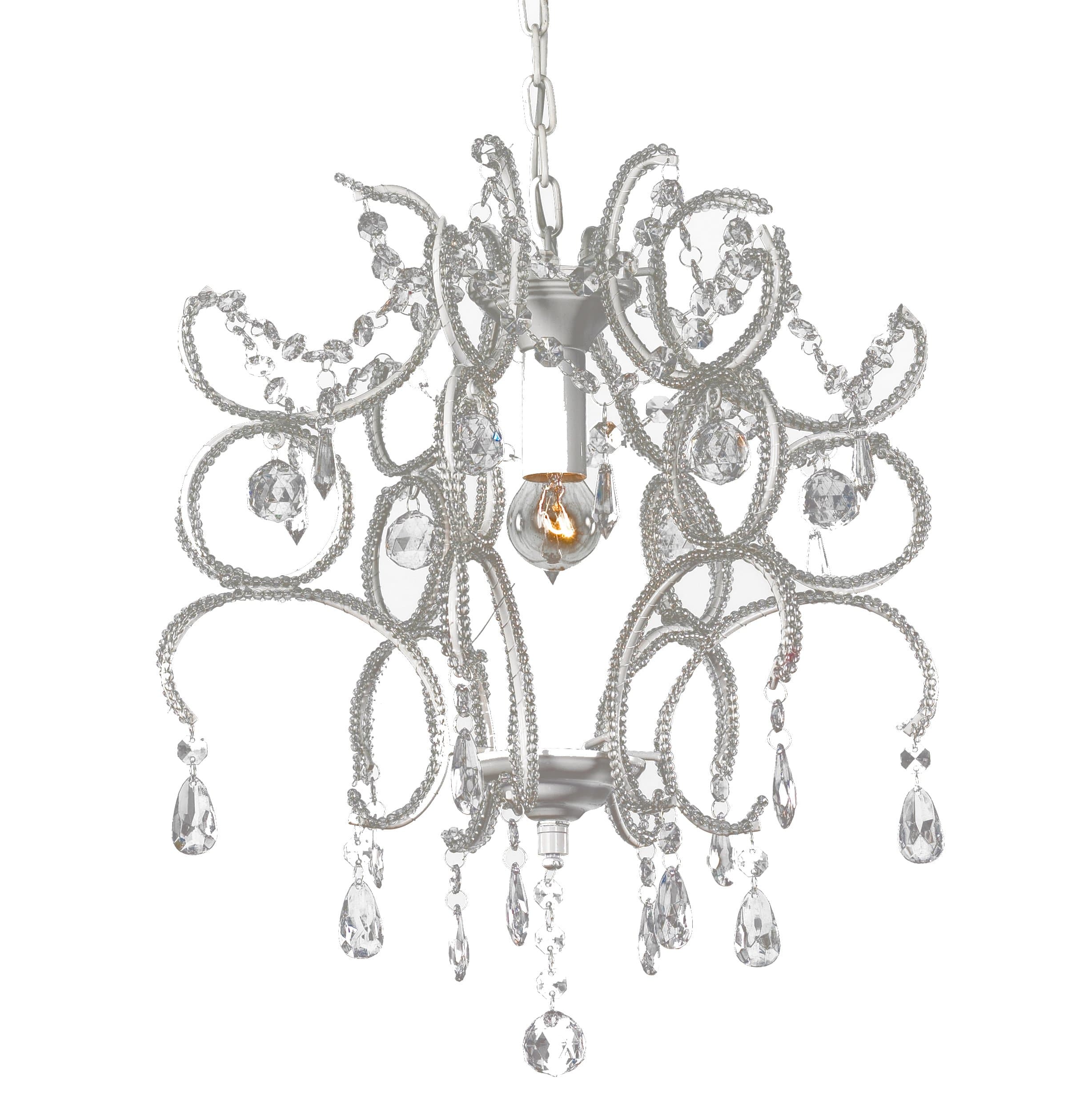 Buy Jewel Chandelier 1 Light - White - MyDeal Australia
