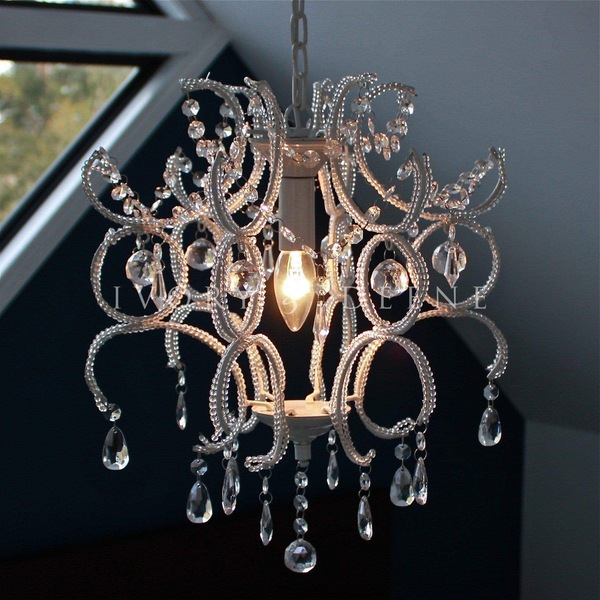 Buy Jewel Chandelier 1 Light - White - MyDeal Australia