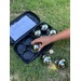 Deluxe 8 Metal Bowls Bocce/Petanque Game Set Gold & Silver w/ Rules ...