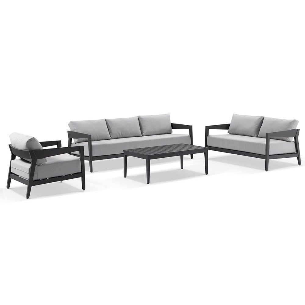 Buy Bronte 3+2+1 Outdoor Aluminium Lounge Setting With Coffee Table ...