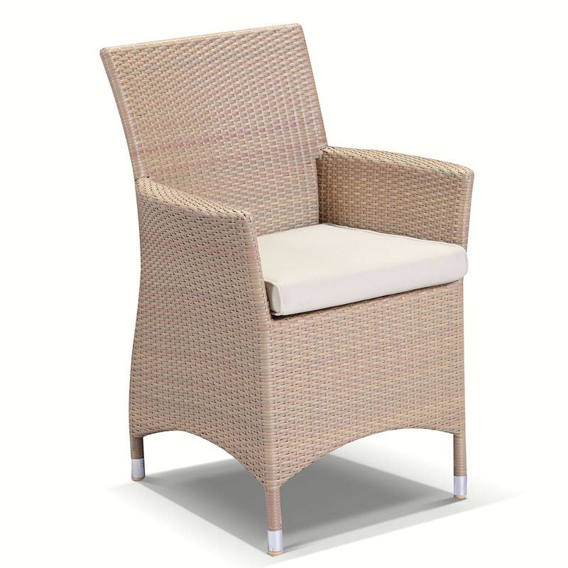 Buy Roman Outdoor Wicker Dining Chair With Arms - MyDeal