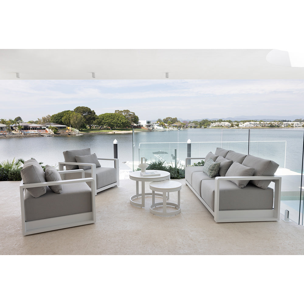 Buy Whitehaven 3+1+1 Seater Outdoor Aluminium Lounge with Hugo Coffee ...