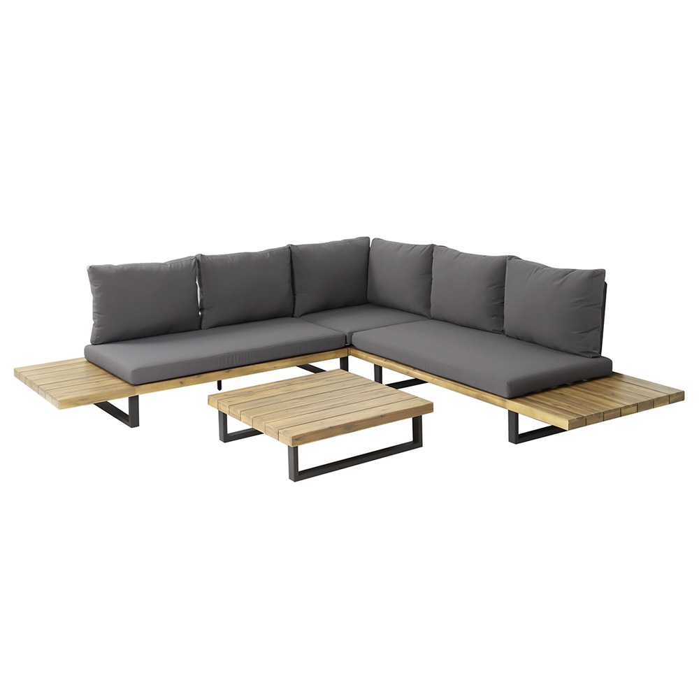 Buy William Outdoor Timber Modular Lounge Setting With Coffee Table ...