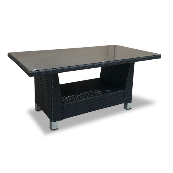 Buy Zanzibar Outdoor Wicker Glass Top Coffee Table - MyDeal Australia