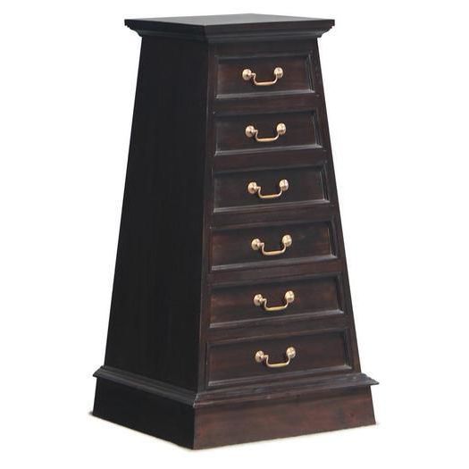 Buy Pyramid Chest of 6 Drawers Storage Unit Chocolate - MyDeal Australia
