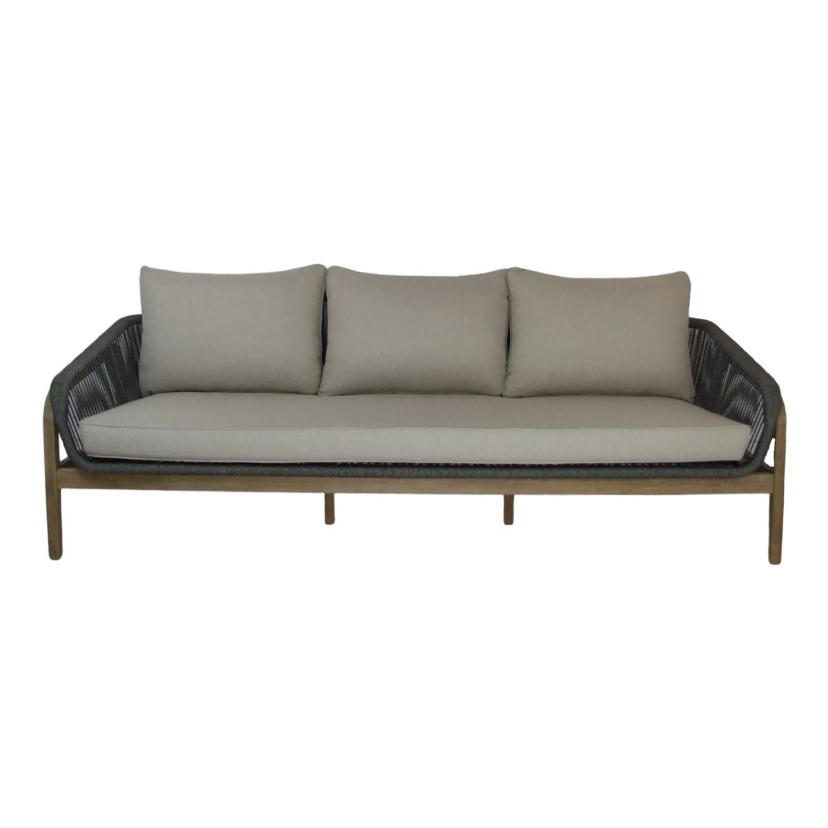 Buy CR Cameo Timber Frame 3 Seater Outdoor Lounge with Cushion - MyDeal ...
