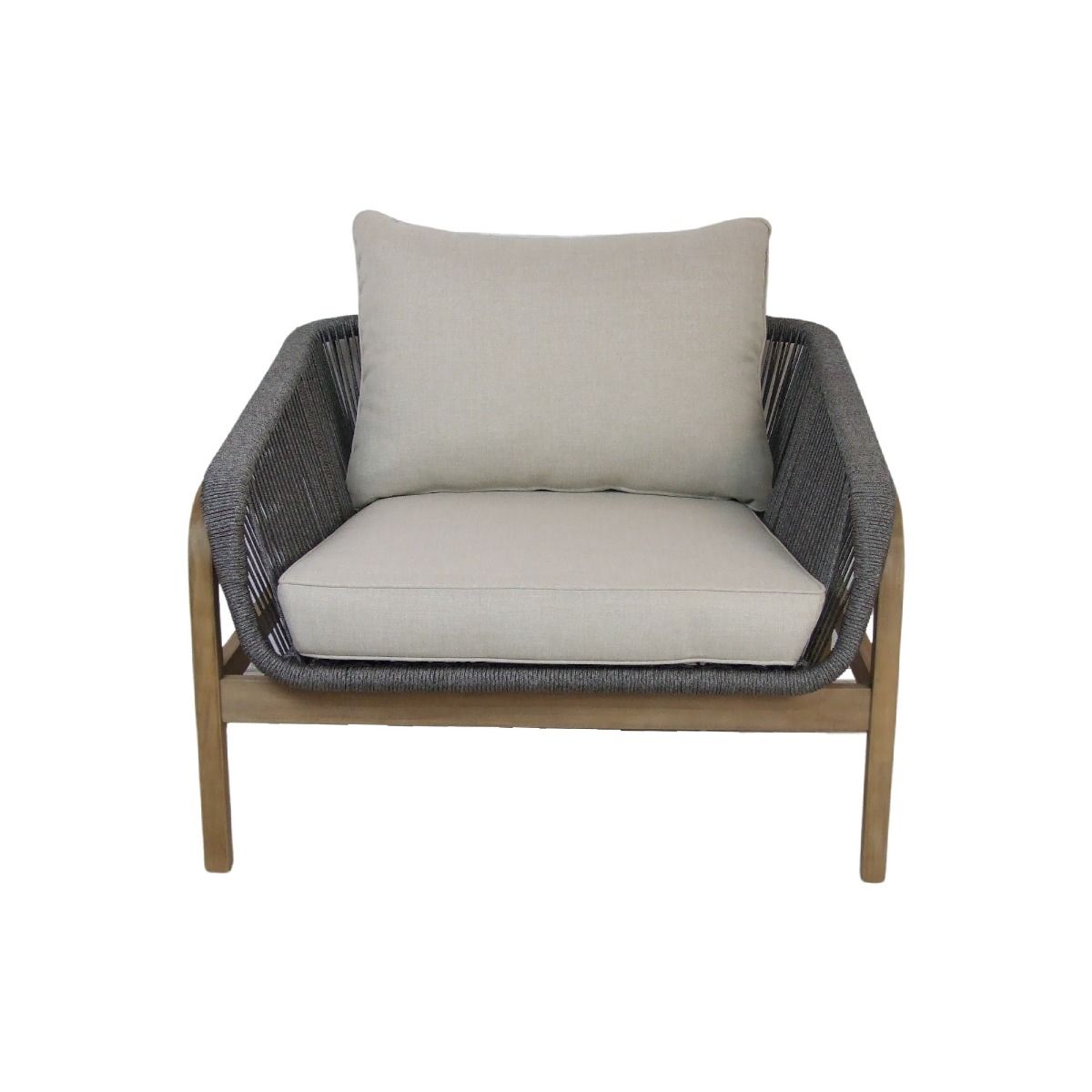 Buy CR Cameo Solid Timber Frame Outdoor Armchair with Cushion - MyDeal ...