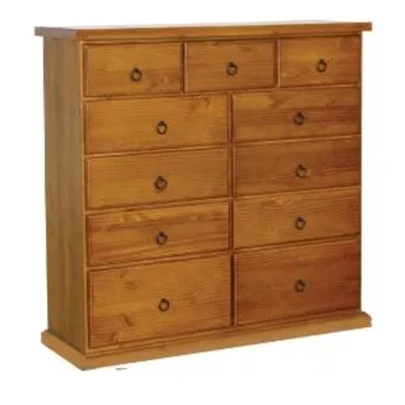 Buy MD Mana Solid Timber 11 Drawer Chest - MyDeal
