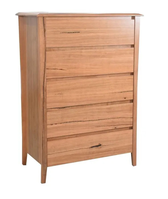 Buy MD Sevres Solid Timber 5 Drawer Tallboy - MyDeal Australia