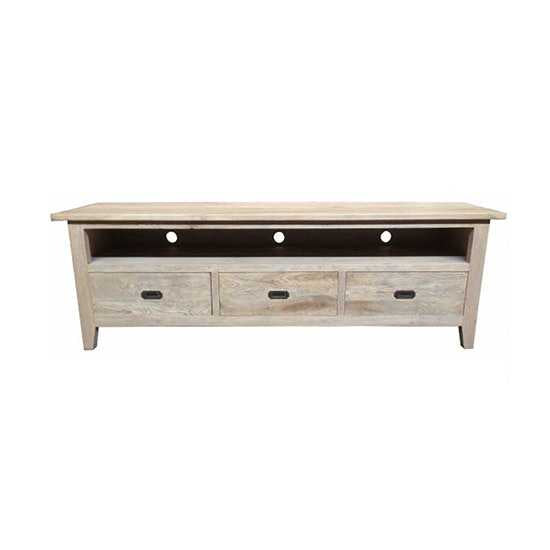 Buy MF Hampton Solid Timber 3 drawer Entertainment Unit - MyDeal Australia