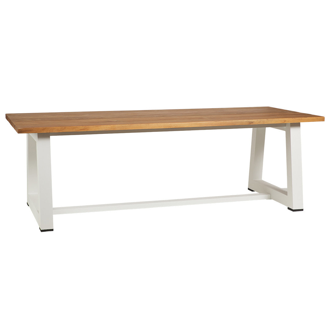 Buy SH Catherine Aluminium Base Timber Top Outdoor Dining Table - White ...