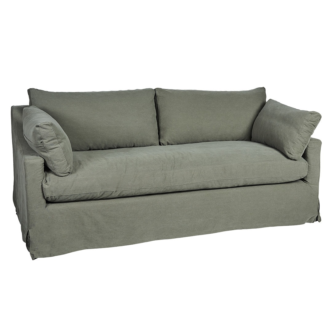 Buy SH IVORY MERRICKS 3 SEATER SOFA FOREST - MyDeal Australia