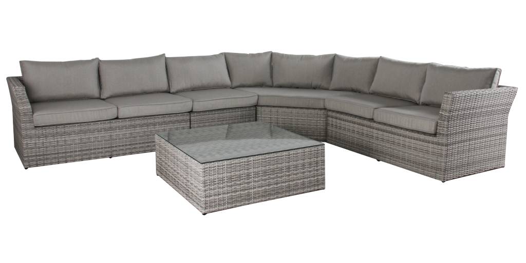 Buy VI Amalfi Wicker Weaving 6 Seater Outdoor Modular Sofa Set - MyDeal ...