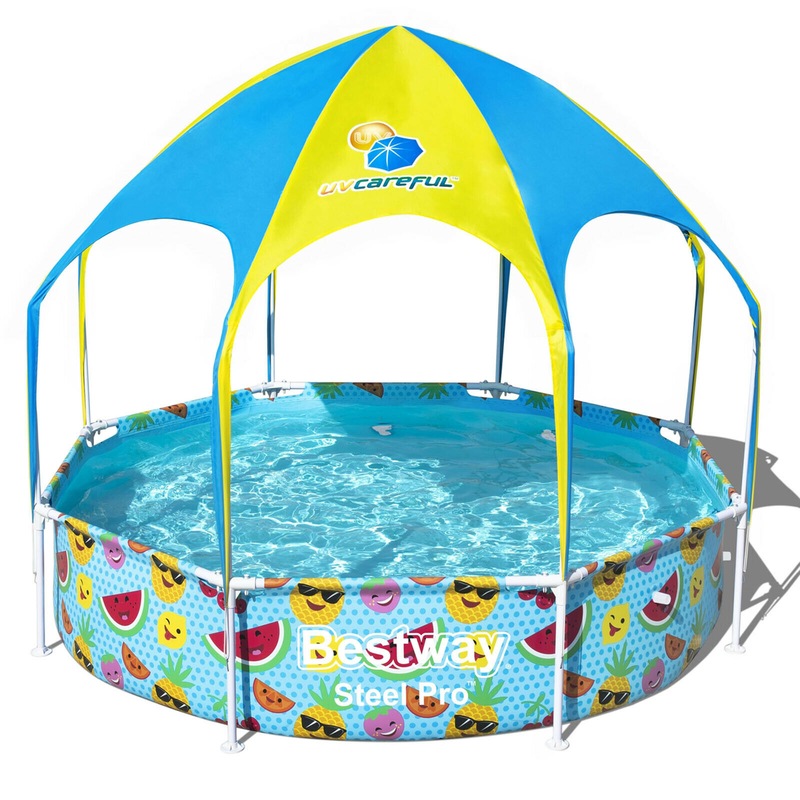 Buy Bestway 2.44m x 0.51m Splash-in-Shade Play Pool with Canopy and ...