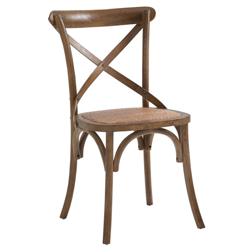 Buy Set of 2 Wooden Crossback Chairs Walnut Commercial Grade - MyDeal