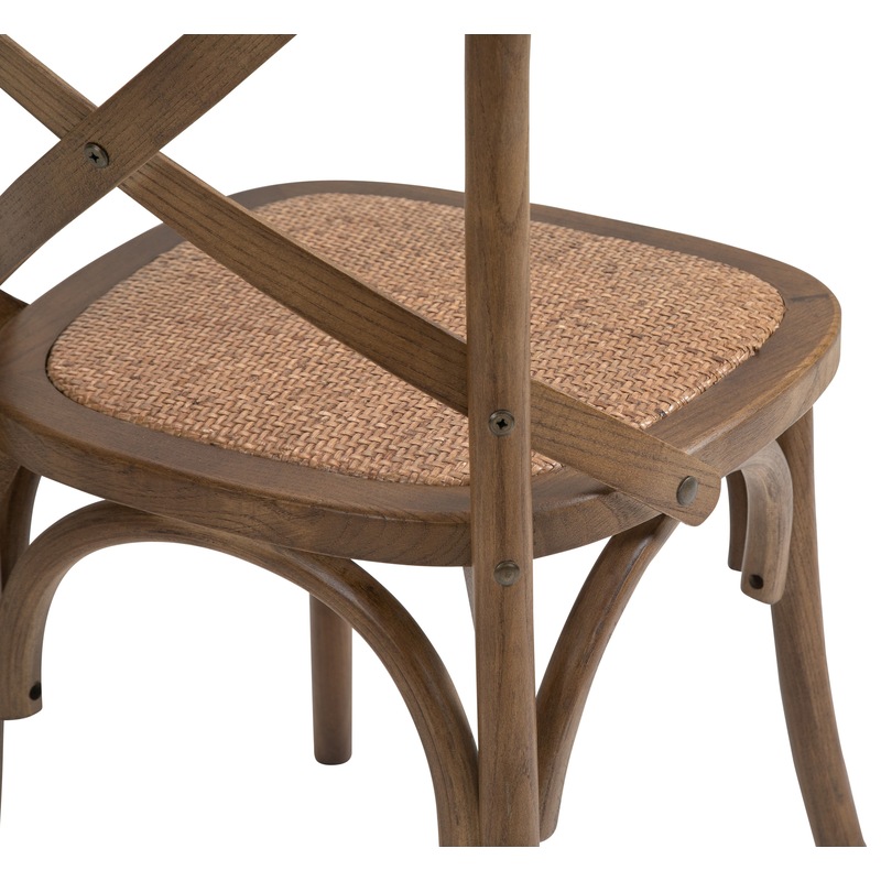 Buy Set of 2 Wooden Crossback Chairs Walnut Commercial Grade - MyDeal