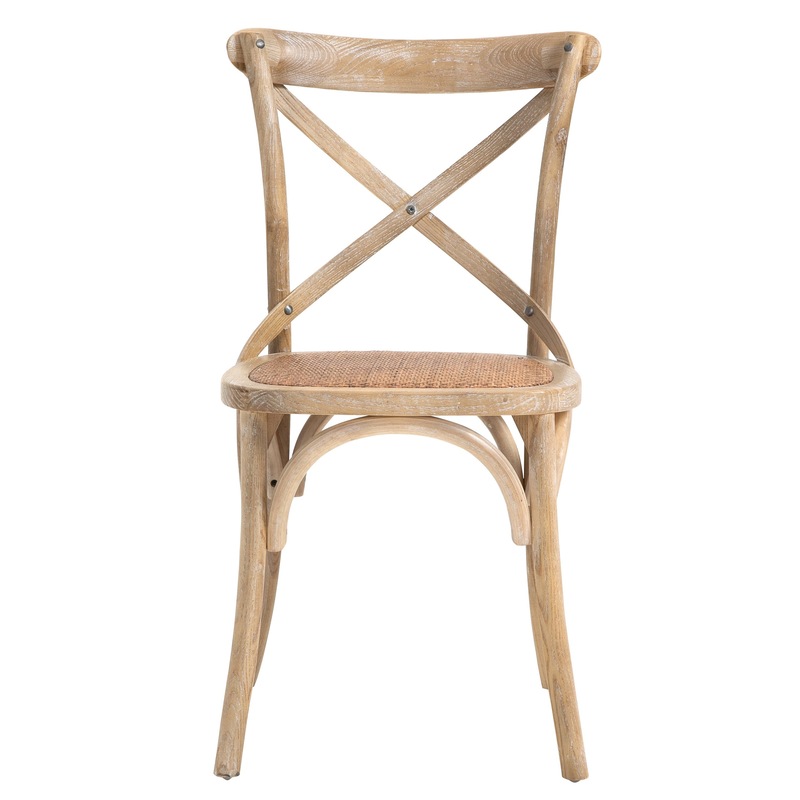 Buy Set of 2 Wooden Crossback Chairs Washed White Commercial Grade - MyDeal