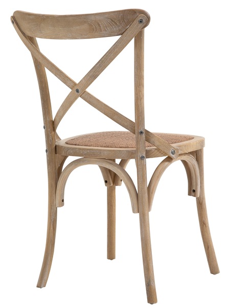 Buy Set of 2 Wooden Crossback Chairs Washed White Commercial Grade ...