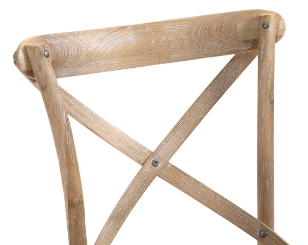 Buy Set of 2 Wooden Crossback Chairs Washed White Commercial Grade ...
