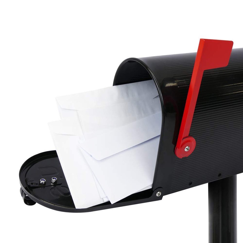Buy Free Standing Letterbox Mailbox Black US Style Vintage Mail Letter ...